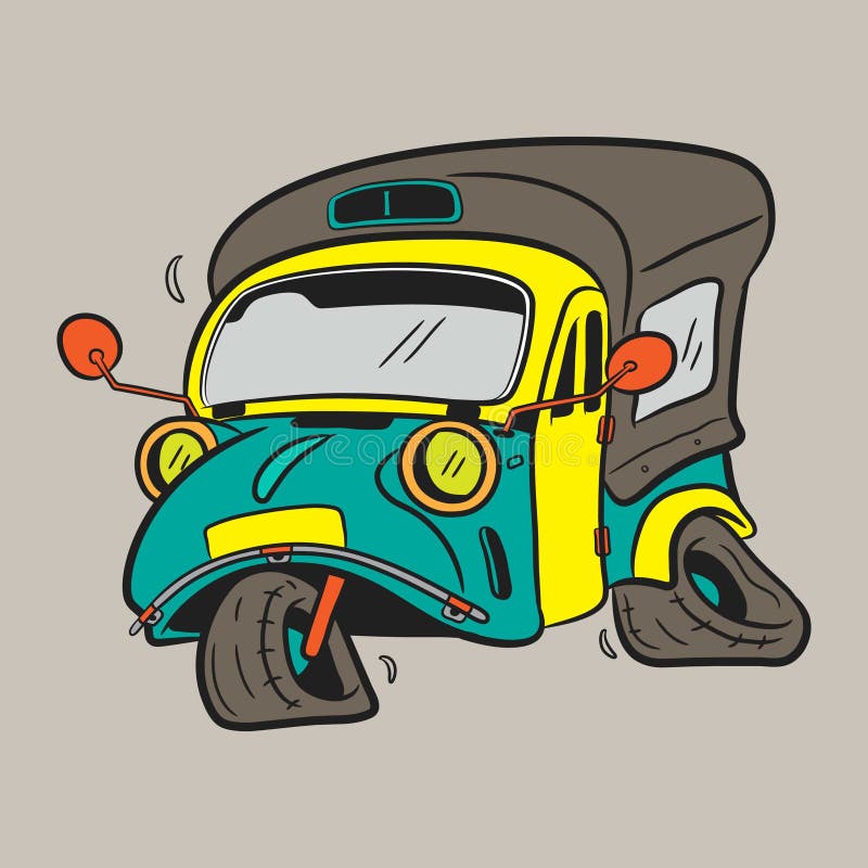 Bemo or Vintage Transportation in Indonesia Stock Vector - Illustration ...