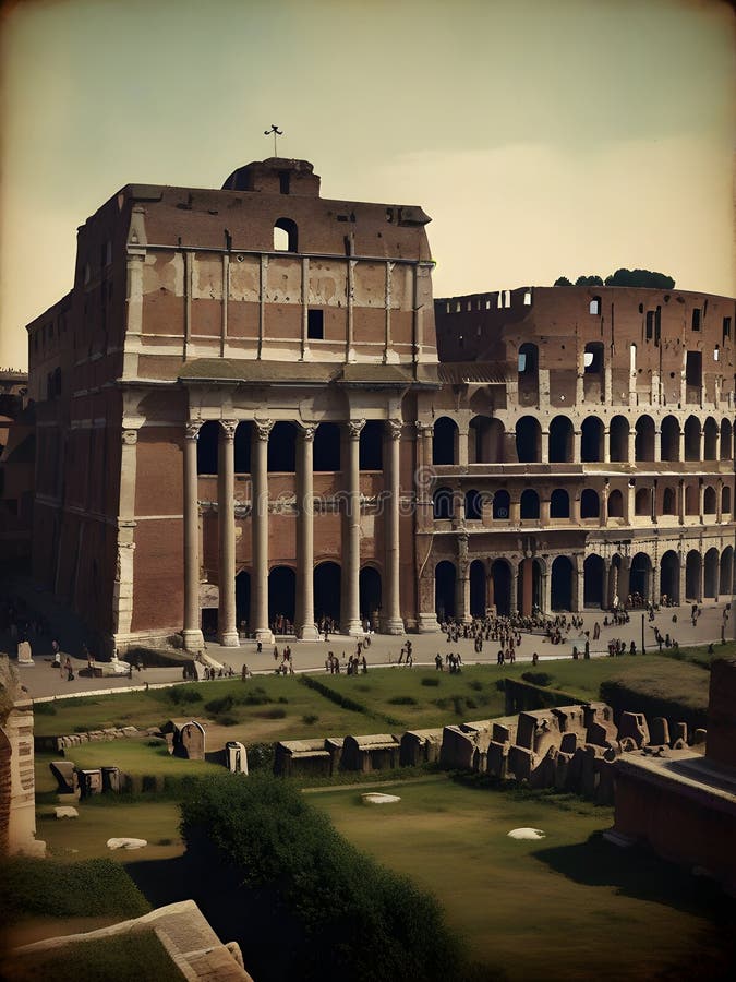 Vintage Travel Poster of Rome Italy Stock Illustration - Illustration ...