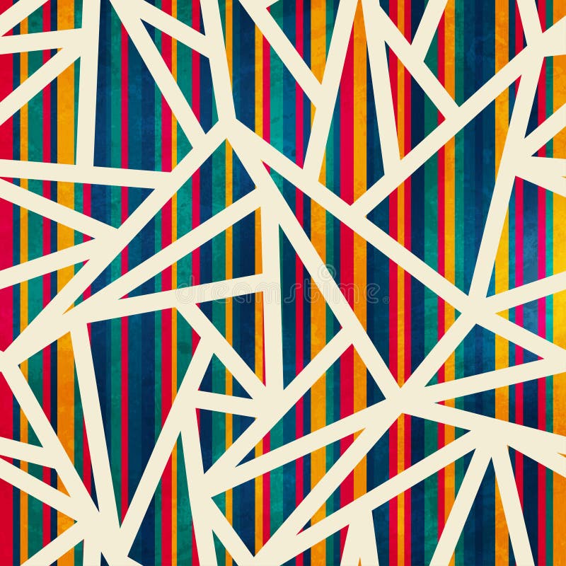 Vintage Triangle Seamless Pattern Stock Vector - Illustration of ...