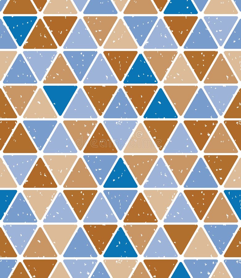 Vintage Triangle Tiles Seamless Pattern. Stock Vector - Illustration of ...