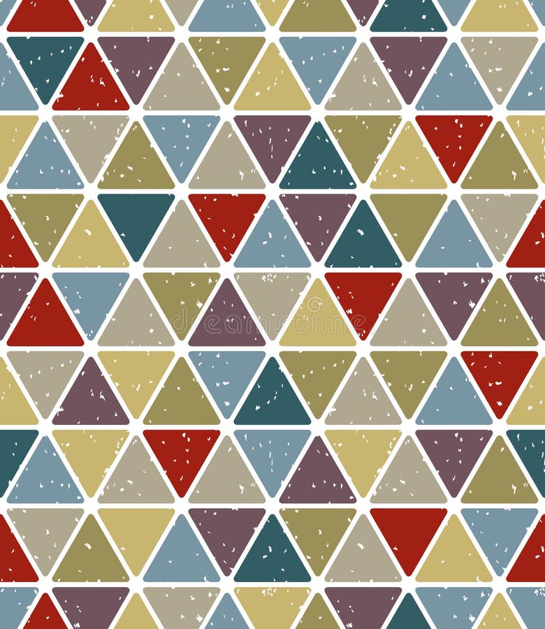 Triangles Vintage Seamless Pattern Stock Vector - Illustration of ...