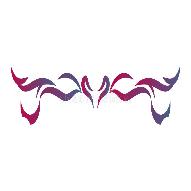 Vintage Tribal Tattoo Design in Colorful Style. Vectoe Illustration ...