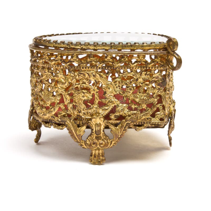 Vintage Trinket box stock photo. Image of chest, isolated - 18220824