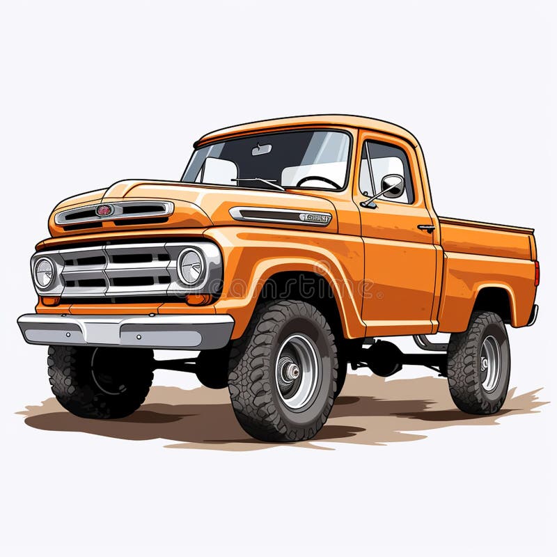 Vintage Truck Essence TimeHonored Symbol Stock Illustration ...