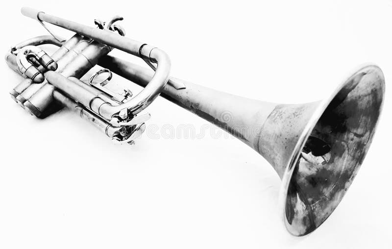 Vintage trumpet stock image. Image of white, cloae, vintage - 116200749