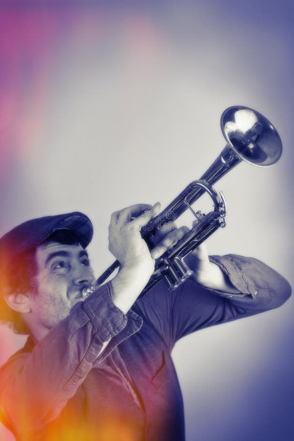 Vintage Trumpet Blast stock photo. Image of player, music - 51329394