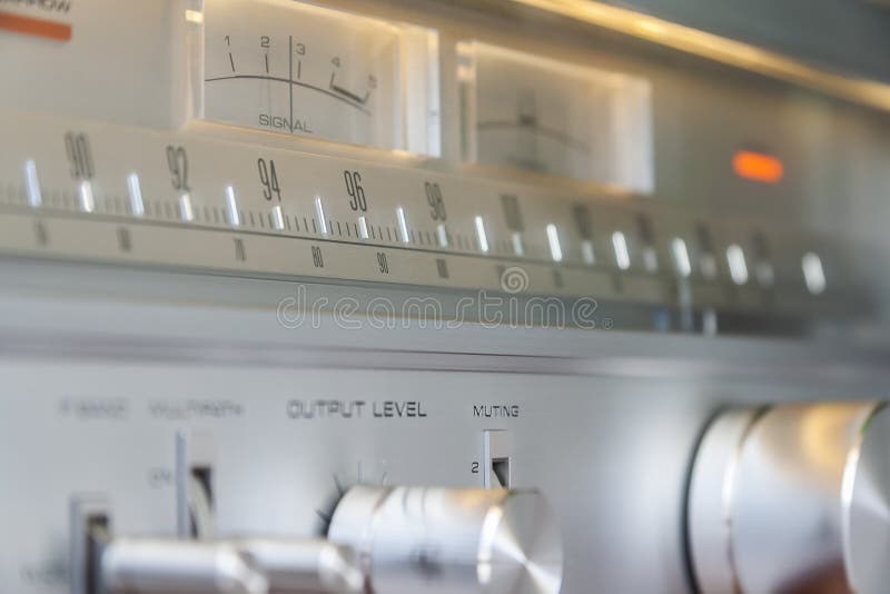 Vintage Tuner Close-Up stock photo. Image of electronics - 58770088