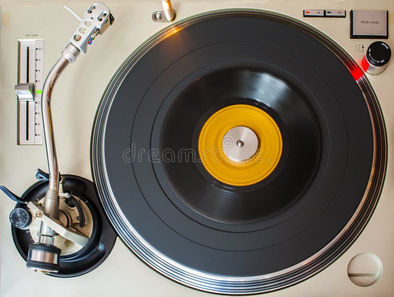 Vintage turn table stock image. Image of design, grey - 85887385