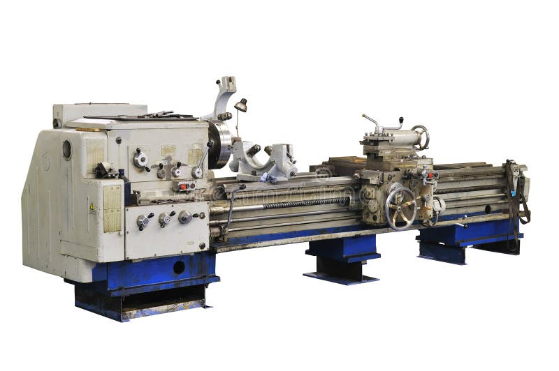 CNC lathe stock photo. Image of engines, work, rail, industrial - 17500584