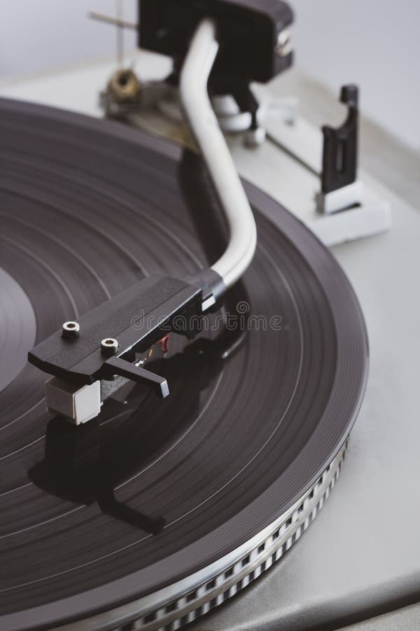 Vintage Turntable Vinyl Record Player Stock Photo - Image of music ...
