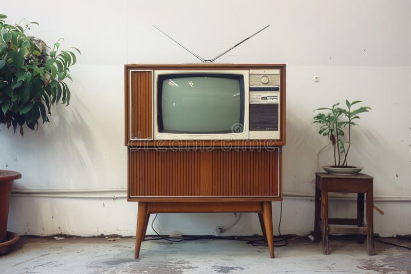 Vintage TV Creating a Timeless Atmosphere in Vintage Room. AI ...