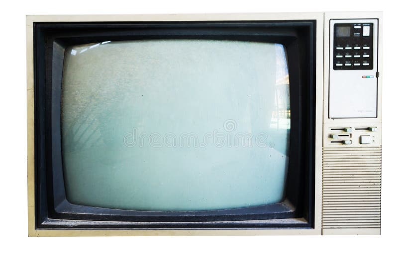 Vintage TV with Direct Light Stock Image - Image of obsolete ...