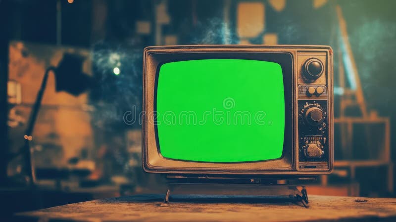 Vintage Tv Green Screen Retro Vision Stock Photos - Free & Royalty-Free ...