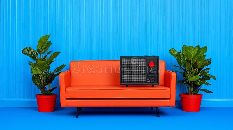 Vintage TV with a Green Screen in a Rustic Environment. Concept: Retro ...