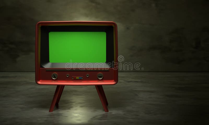 Vintage TV Television Green Screen, Widescreen Old Television Vintage ...