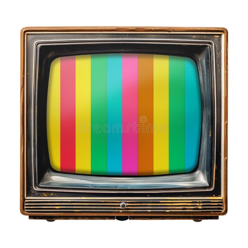 Vintage TV on Transparent Background - Ai Generated Stock Illustration ...