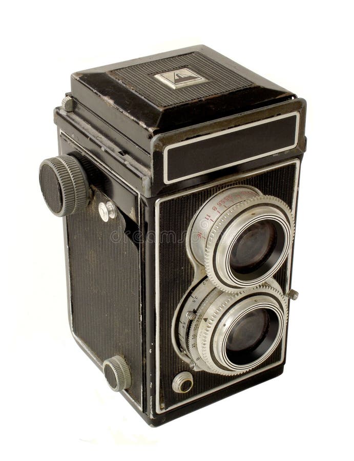 Vintage Twin-lens camera stock photo. Image of dial, shutter - 7327288