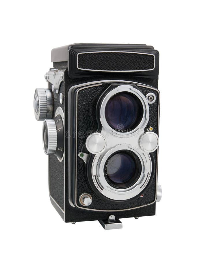 Vintage Twin-lens Reflex Camera Stock Image - Image of lens, retro ...
