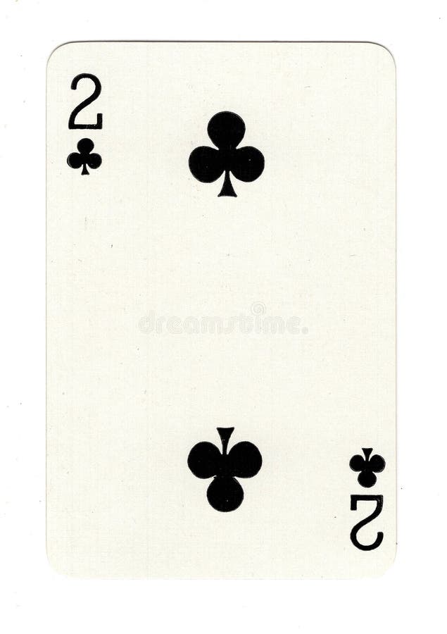 Vintage Two of Clubs Playing Card. Stock Illustration - Illustration of ...