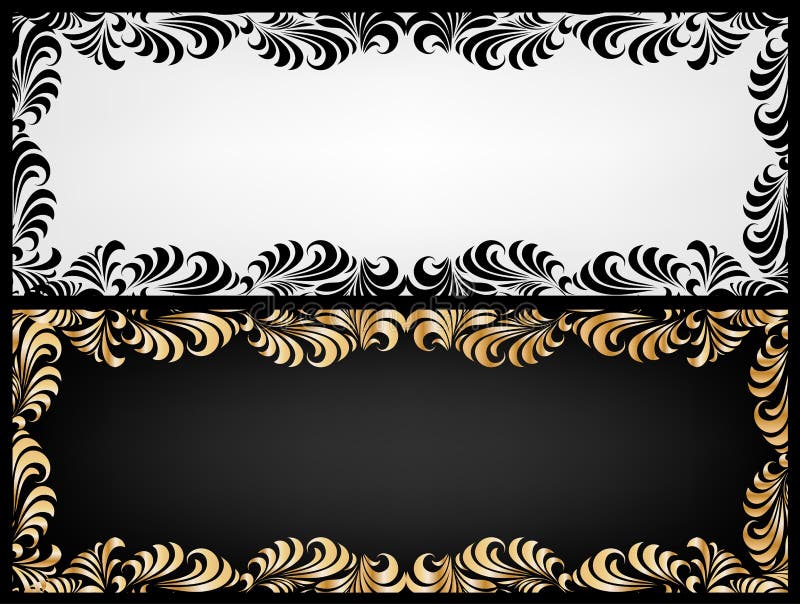 Vintage two frame. Vector stock vector. Illustration of classical ...