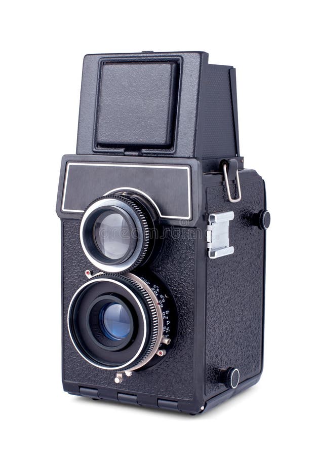 Vintage Two Lens Photo Camera Stock Image - Image of photocamera ...