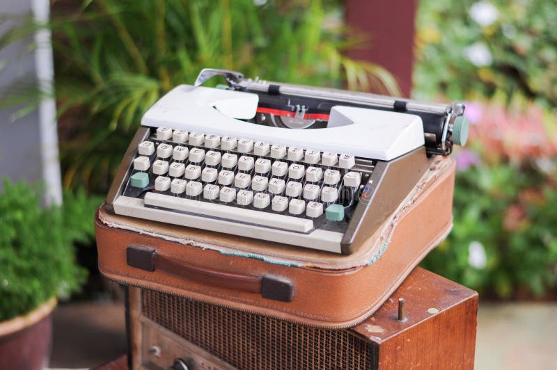 Vintage Typewriter As a Decoration Stock Photo - Image of antique ...