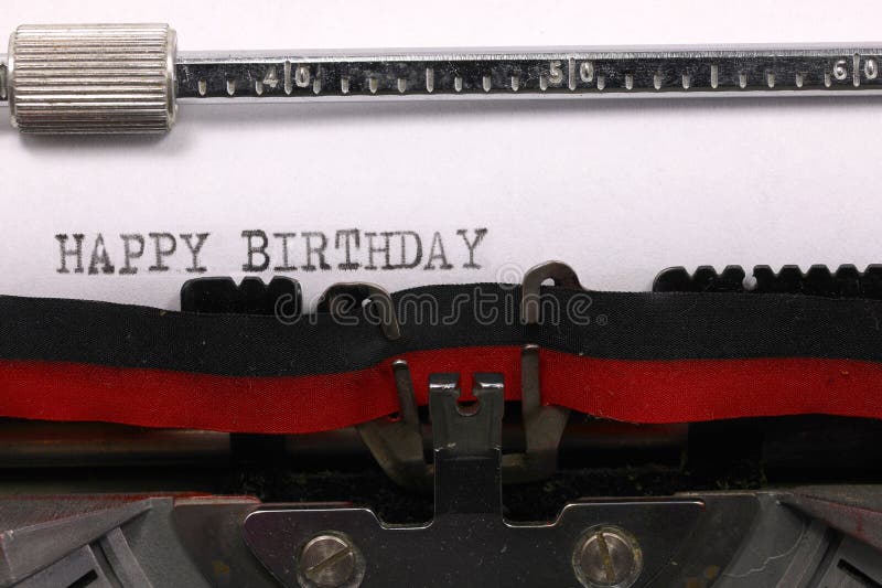 124 Happy Birthday Typewriter Stock Photos - Free & Royalty-Free Stock ...