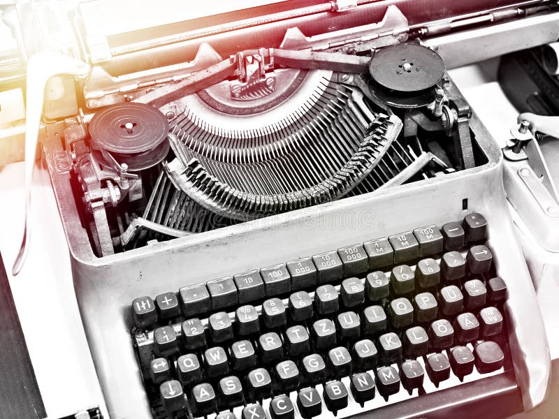 Vintage typewriter stock image. Image of latin, office - 301191041
