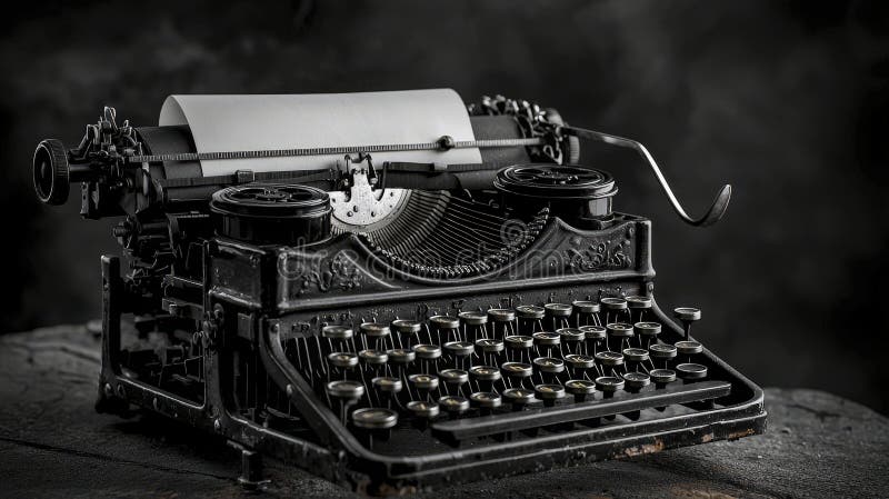 Vintage Typewriter in Black and White Still Life Composition Timeless ...