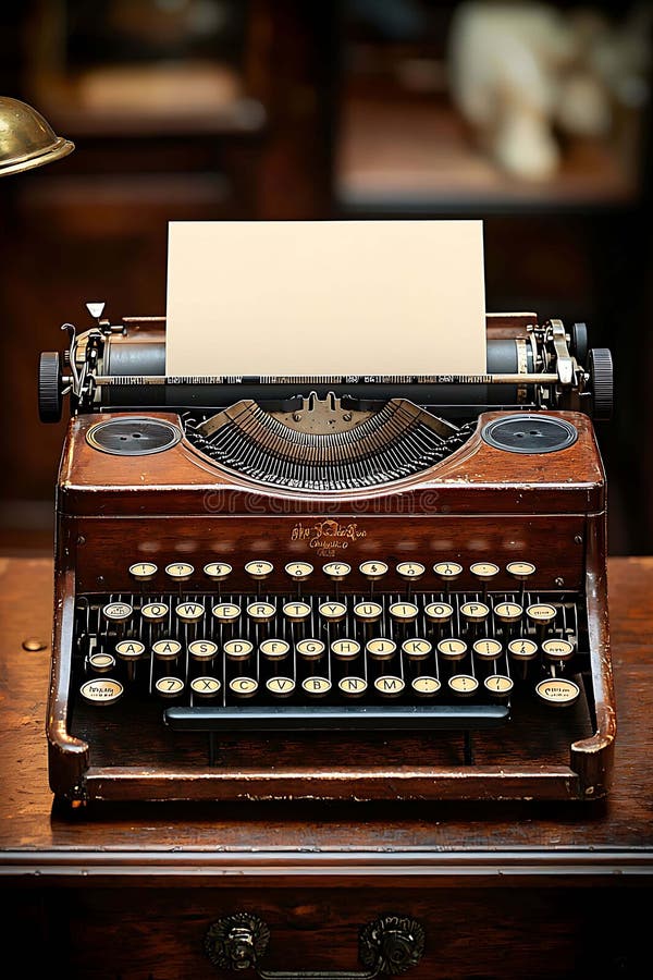 Vintage Typewriter with Blank Paper, Ready for Your Message. Evokes ...