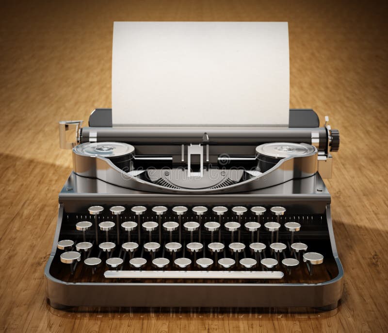 Typewriter With Blank Paper