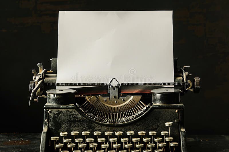Vintage Typewriter with Blank Sheet of Paper Ready for Writing Stock ...