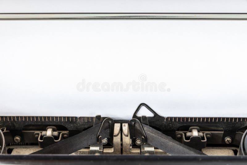 Vintage Typewriter with Blank Sheet of Paper Retro Technology Stock ...