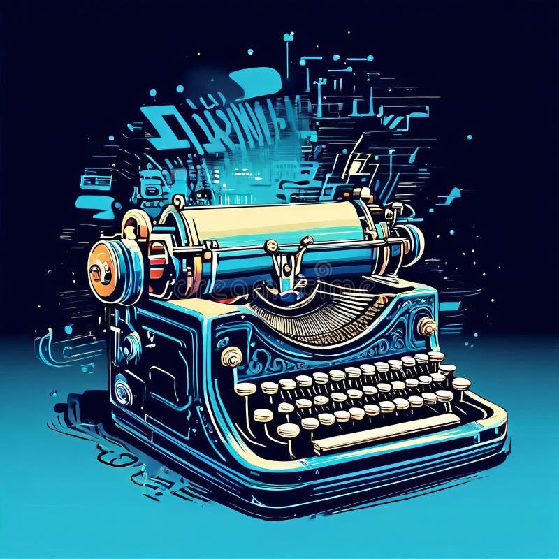 Vintage Typewriter With Blinking Cursor Editorial Stock Image Image Of Text People 321809699