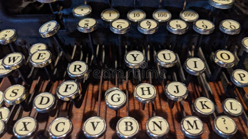 A Vintage Typewriter with Circular Keys Stock Photo - Image of antique ...