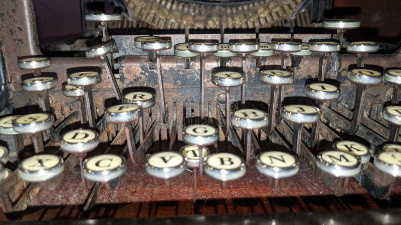 A Vintage Typewriter with Circular Keys Stock Photo - Image of alphabet ...