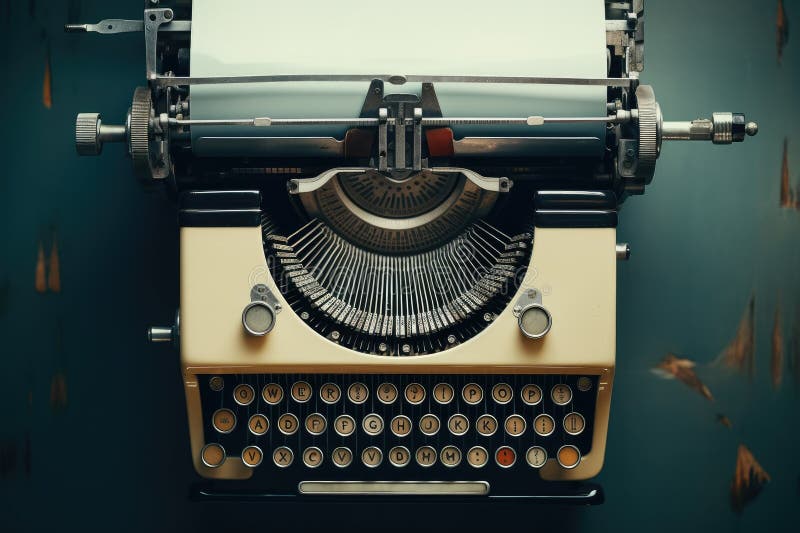 Vintage Typewriter on Dark Background. Retro Style Toned Image, Vintage ...