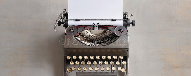 A Vintage Typewriter with a Dark Brown Wooden Body, Beige Keys, and a ...