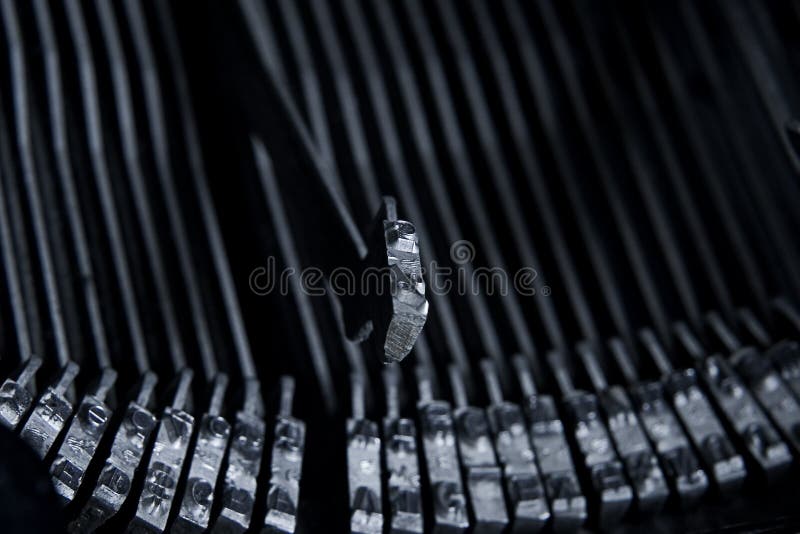 Vintage Typewriter Hammer Key Stock Image - Image of vintage, input ...