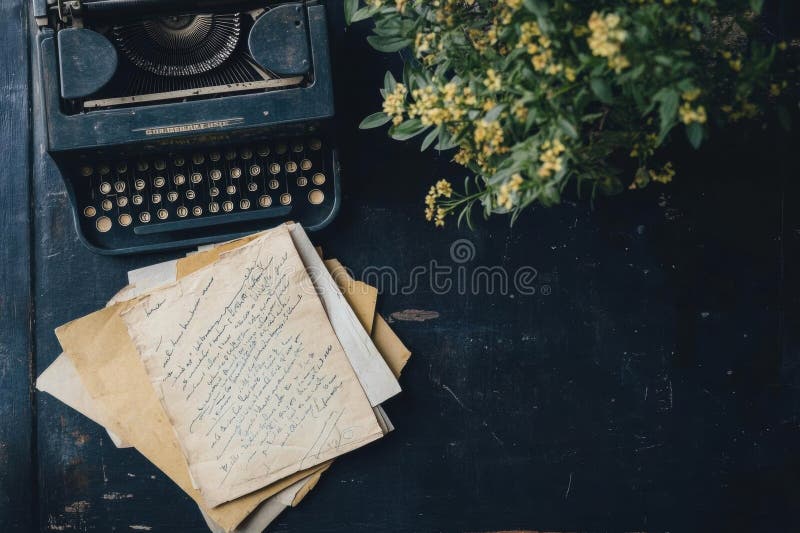 Vintage Typewriter and Handwritten Letters, a Nostalgic Journey into ...