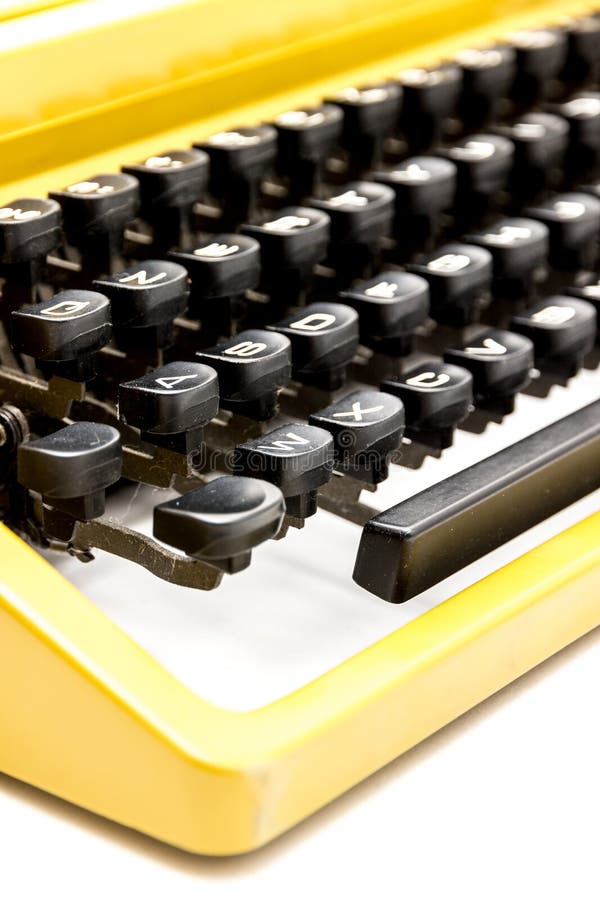 Vintage Typewriter Keyboard Close Up, Macro Shot Stock Image - Image of ...