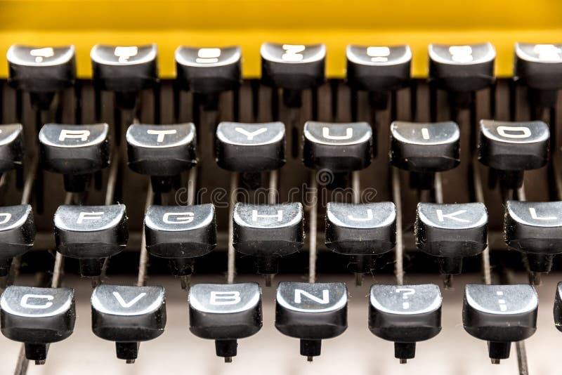 Vintage Typewriter Strikers Set Close Up, Macro Shot Stock Image ...