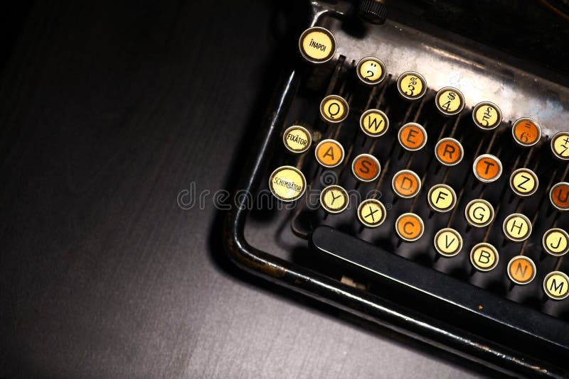 Vintage Typewriter Keyboard Stock Image - Image of qwerty, aged: 49667273
