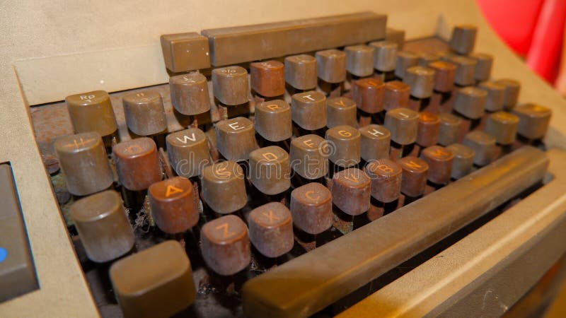 Close Up of an Old Typewriter Keyboard Stock Photo - Image of machine ...