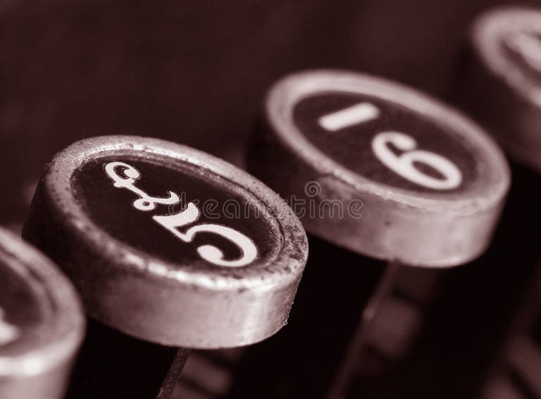 Vintage typewriter keys stock image. Image of industry - 1093875