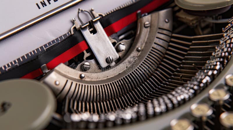 The Vintage Typewriter Keys. AI Generated Stock Photo - Image of ...