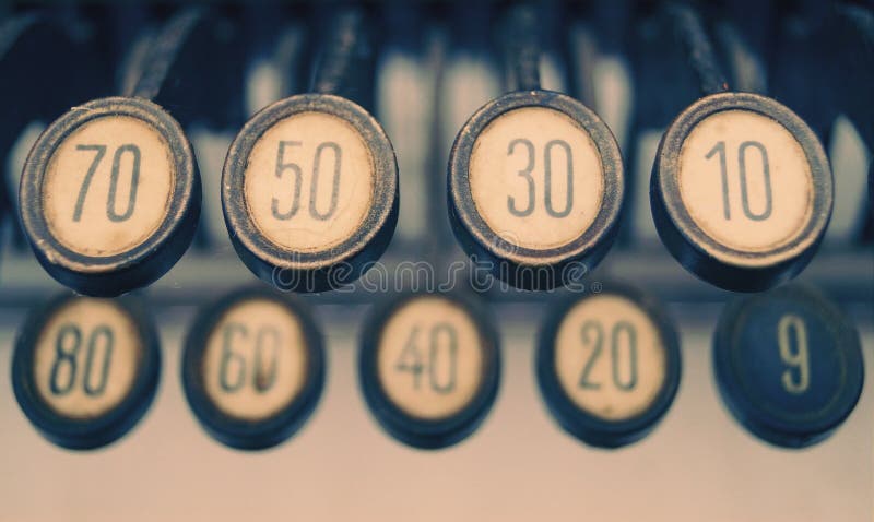 Vintage Typewriter Keys Picture. Image: 84930248