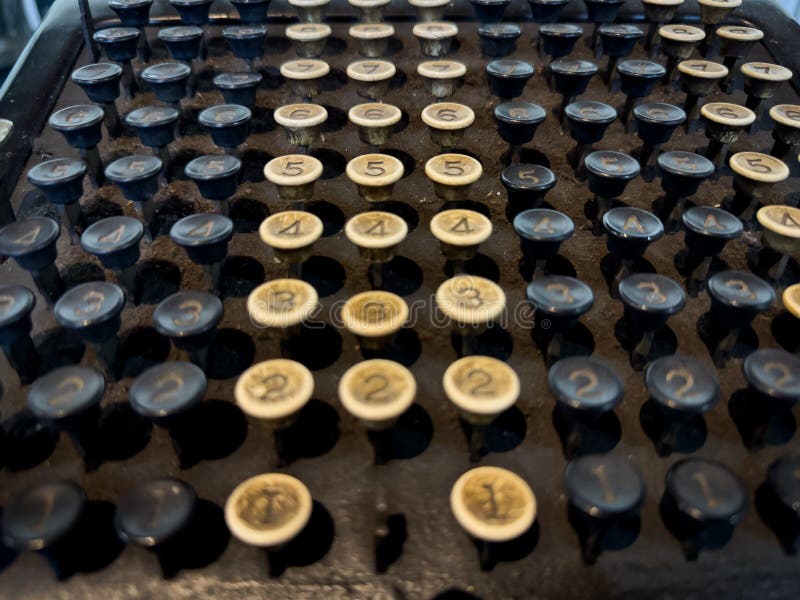 Vintage Typewriter Keys Closeup with Selective Focus Stock Photo ...