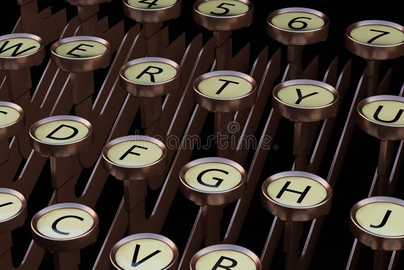 Vintage Typewriter Keys Stock Illustrations – 1,226 Vintage Typewriter ...