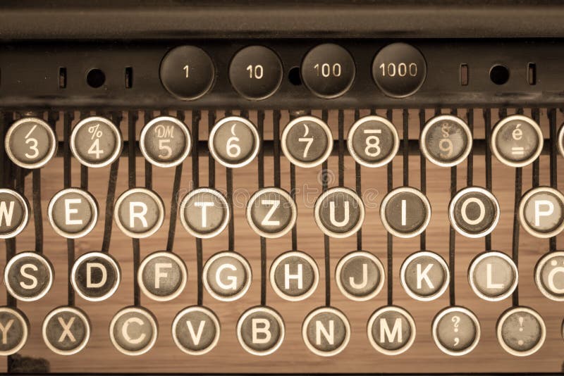 Vintage typewriter keys stock photo. Image of type, vintage - 96994982
